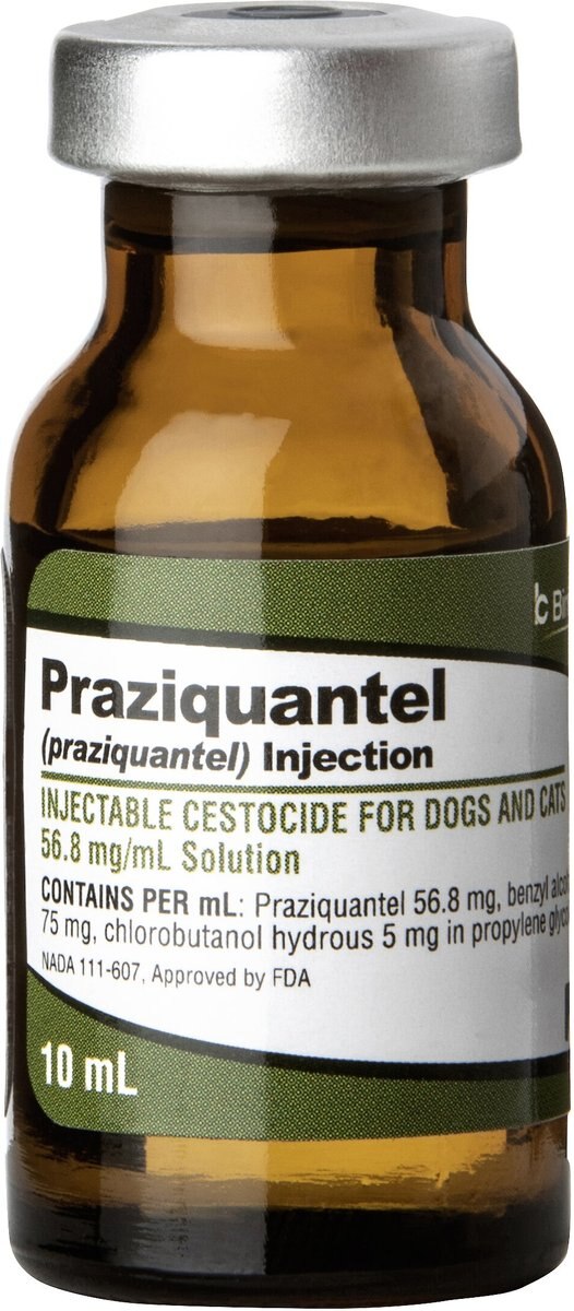 PRAZIQUANTEL (Generic) Injectable Solution for Dogs & Cats, 10-mL vial ...
