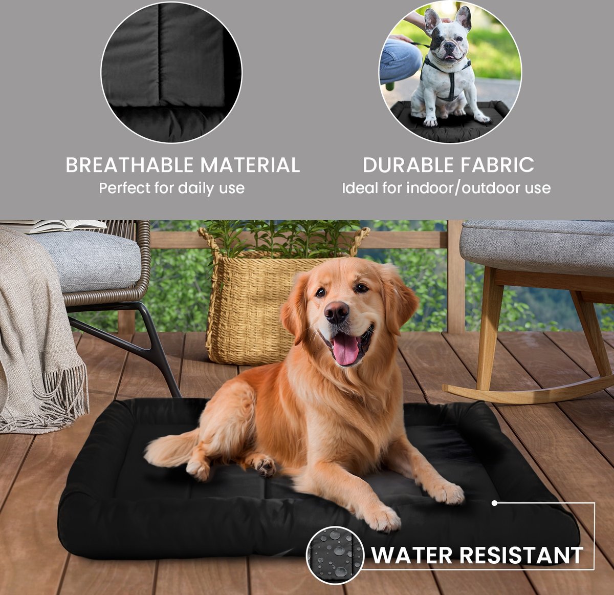 PRECIOUS TAILS Xtra Tuff Dog Crate Mat, Black, Small - Chewy.com