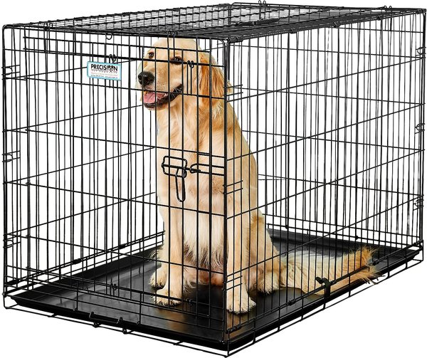 PRECISION PET PRODUCTS Provalu Single Door Collapsible Wire Dog Crate ...