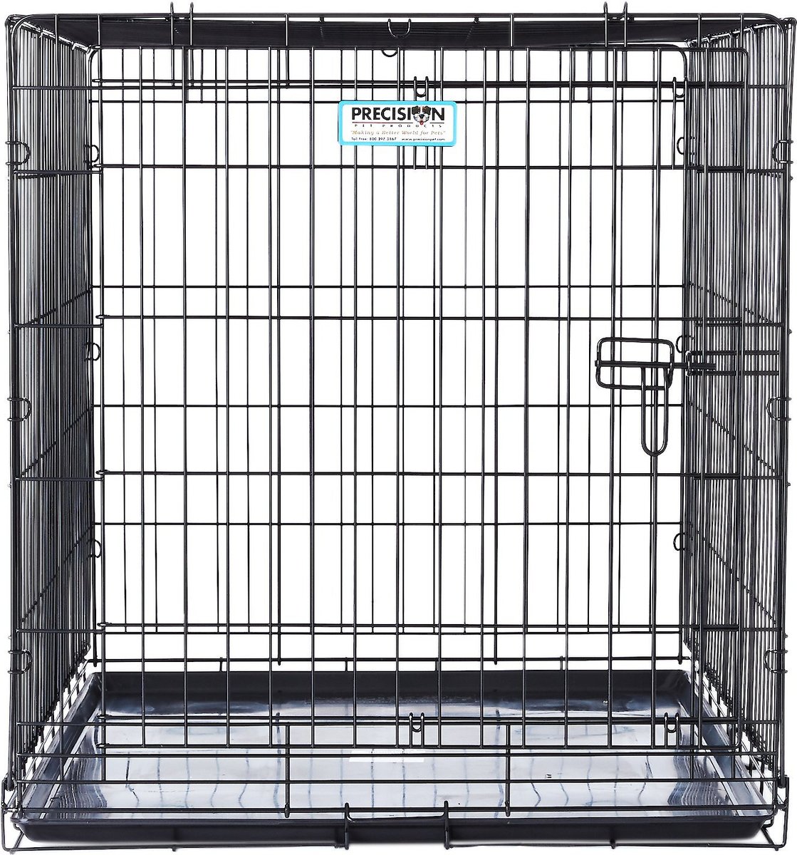 PRECISION PET PRODUCTS Provalu Single Door Collapsible Wire Dog Crate ...
