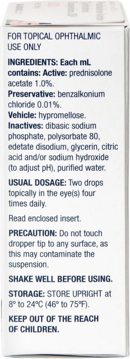 PREDNISOLONE Acetate (Generic) Ophthalmic Suspension 1%, 10-mL - Easy ...