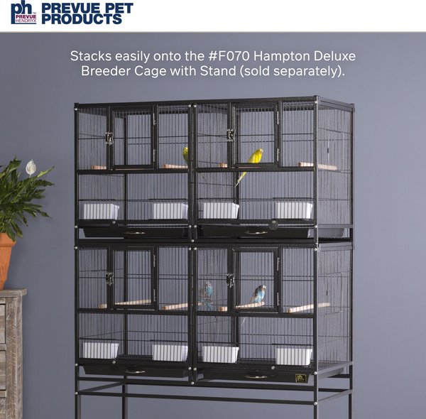 PREVUE PET PRODUCTS Hampton Deluxe Divided Breeder Bird Cage, Black ...