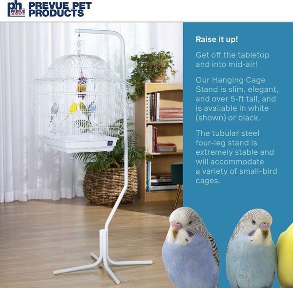 PREVUE PET PRODUCTS Hanging Bird Cage Stand, White - Chewy.com