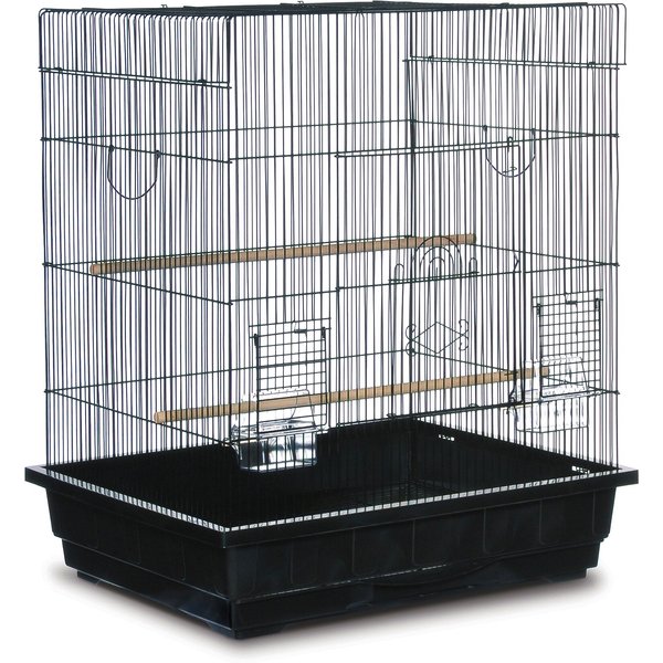 YML Tall Square Top Small Bird Cage, 18 x 14 x 34.5-in, Large, Black ...