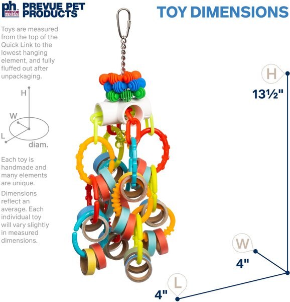 PREVUE PET PRODUCTS Playfuls Loops N Rings Bird Toy - Chewy.com