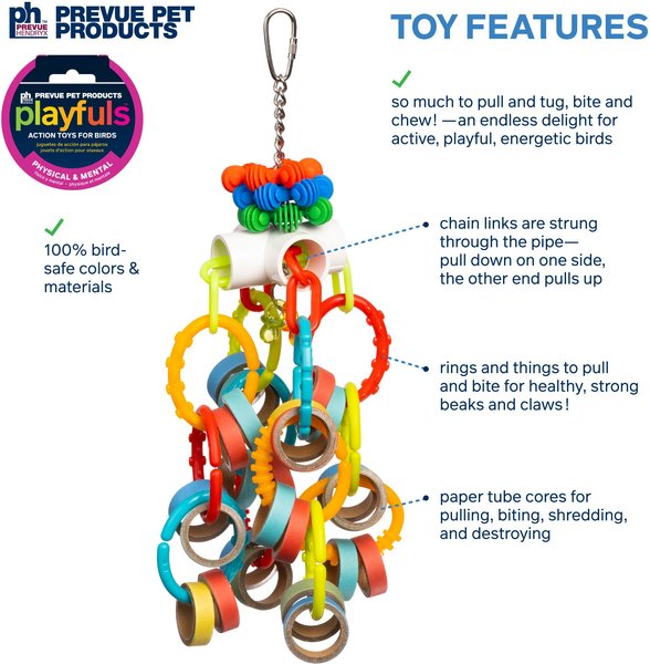 PREVUE PET PRODUCTS Playfuls Loops N Rings Bird Toy - Chewy.com