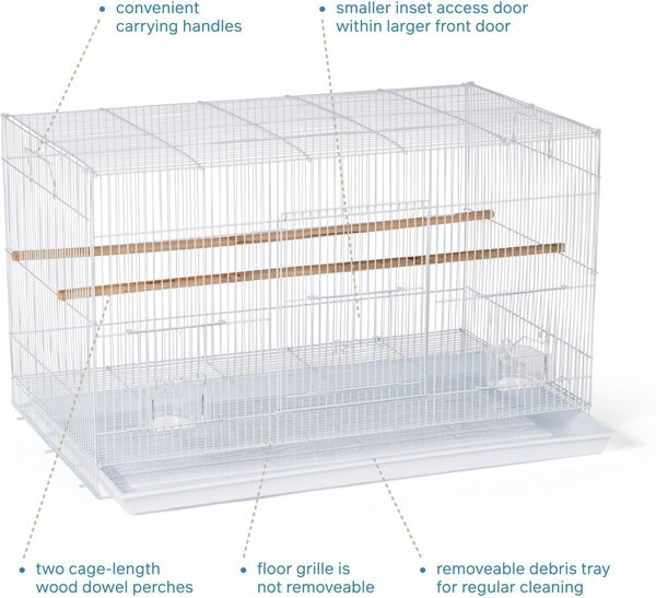 PREVUE PET PRODUCTS Small Bird Flight Cage, White - Chewy.com