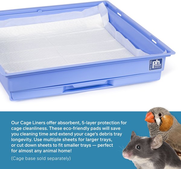 PREVUE PET PRODUCTS Small Pet Disposable Cage Liners with Adhesive Tabs ...