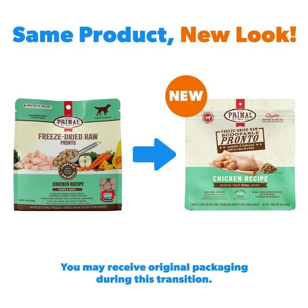 PRIMAL Raw Pronto Chicken Recipe Dog Freeze-Dried Food, 16-oz bag ...