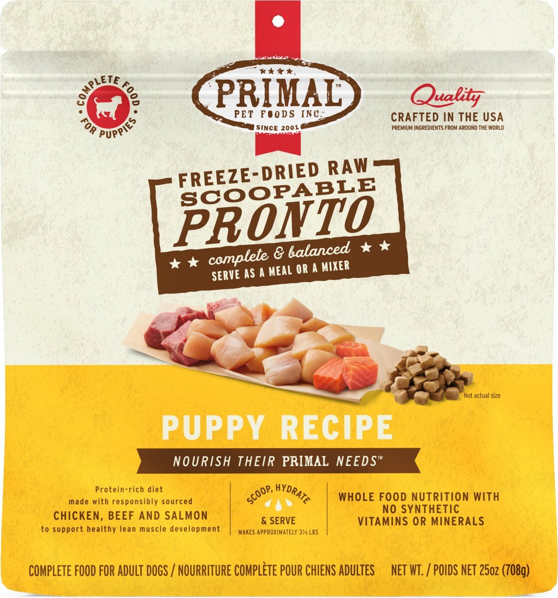 PRIMAL Raw Pronto Puppy Recipe Dog Freeze-Dried Food, 25-oz bag - Chewy.com