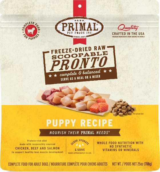 PRIMAL Raw Pronto Puppy Recipe Dog Freeze-Dried Food, 25-oz bag - Chewy.com