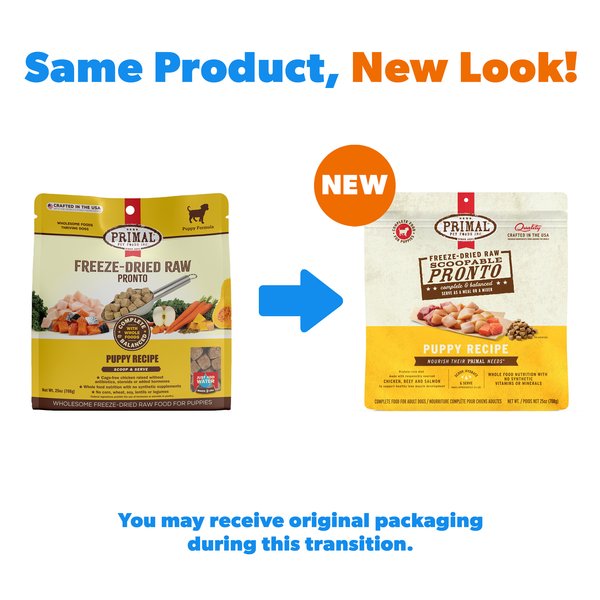 PRIMAL Raw Pronto Puppy Recipe Dog Freeze-Dried Food, 25-oz bag - Chewy.com
