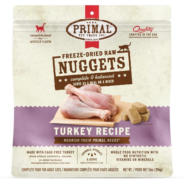 PRIMAL Chicken & Salmon Formula Nuggets Grain-Free Raw Freeze-Dried Cat ...