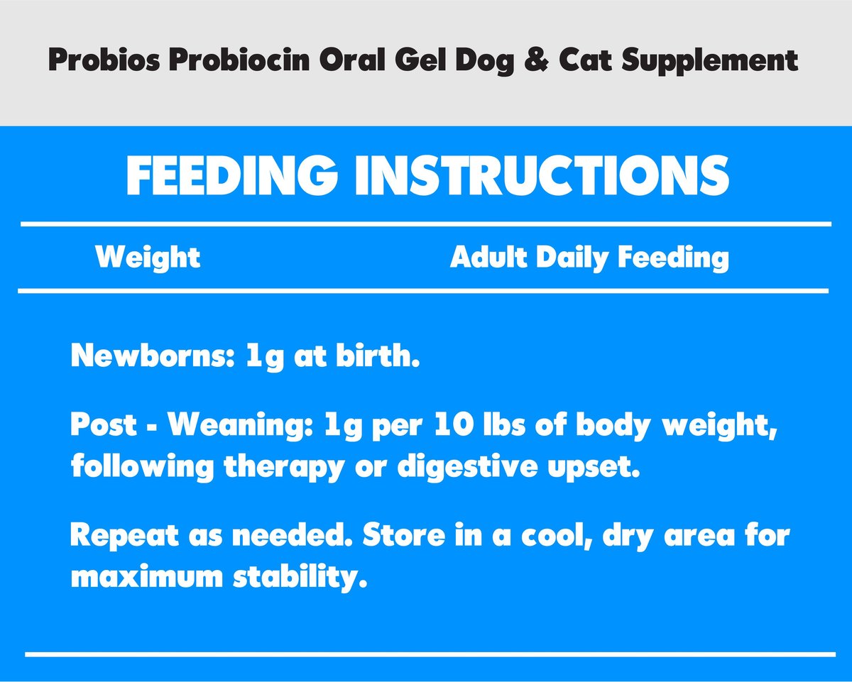 PROBIOS Probiocin Oral Gel Dog & Cat Supplement, 15g syringe - Chewy.com