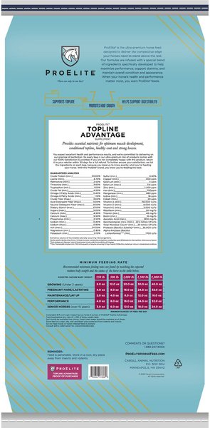 PROELITE Topline Advantage Pellets Horse Supplement, 25-lb bag - Chewy.com