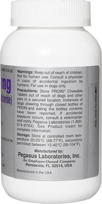 PROIN (phenylpropanolamine hydrochloride) Chewable Tablets for Dogs, 75 ...