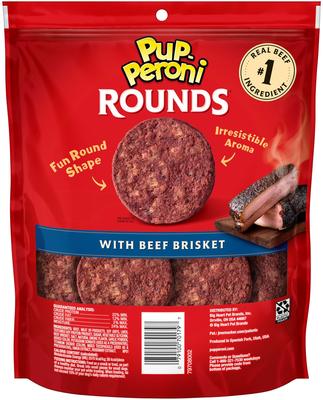 Discontinued - PUP-PERONI Rounds Beef Brisket Dog Treats, 20.5-oz pouch ...