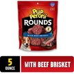 PUP-PERONI Rounds Beef Brisket Dog Treats, 5-oz bag, case of 8 - Chewy.com