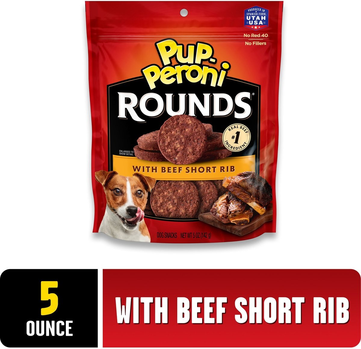 Discontinued - PUP-PERONI Rounds Beef Short Rib Dog Treats, 5-oz bag ...