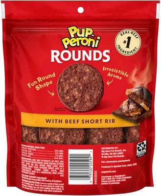 Discontinued - PUP-PERONI Rounds Beef Short Rib Dog Treats, 5-oz bag ...