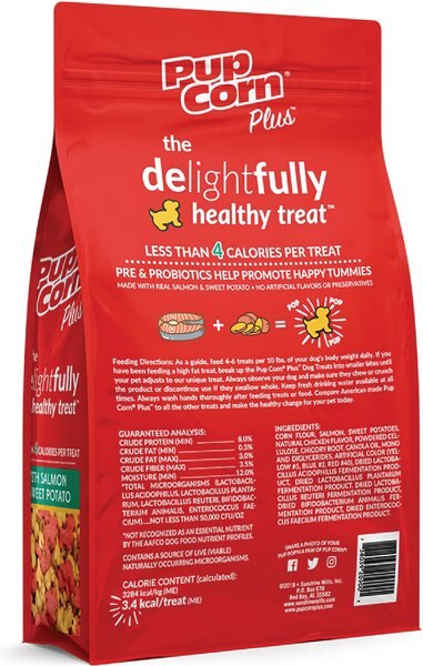 PUPCORN Plus Salmon & Sweet Potato Dog Treats, 24.5-oz bag - Chewy.com