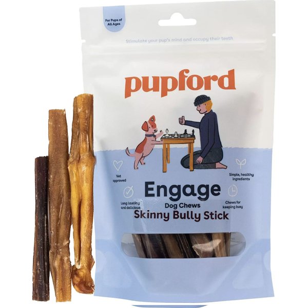 PUPFORD Skinny Bully Stick Dog Chews, 5-oz bag - Chewy.com