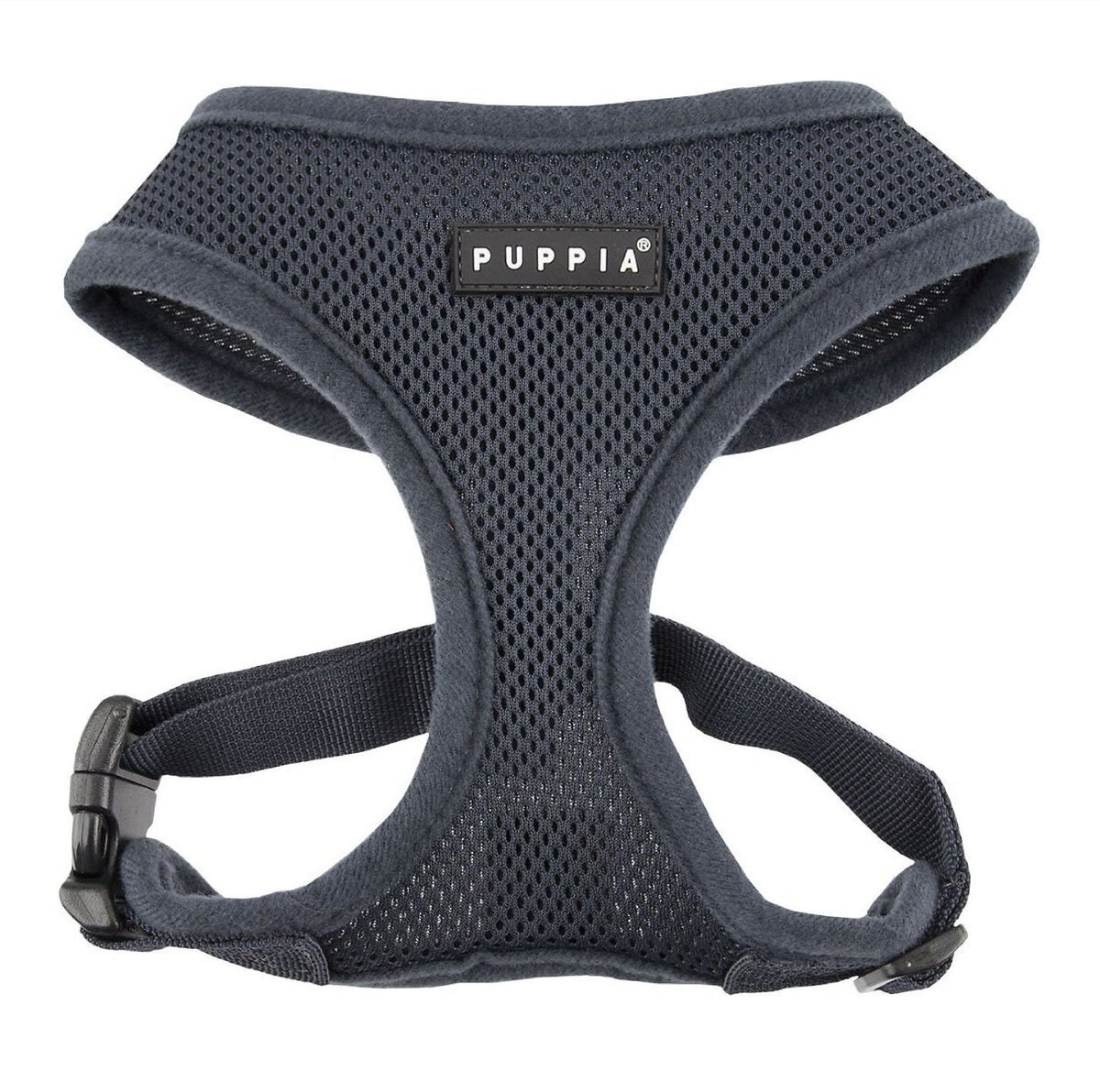 PUPPIA Polyester Back Clip Dog Harness, Grey, Medium: 16 to 22-in chest ...