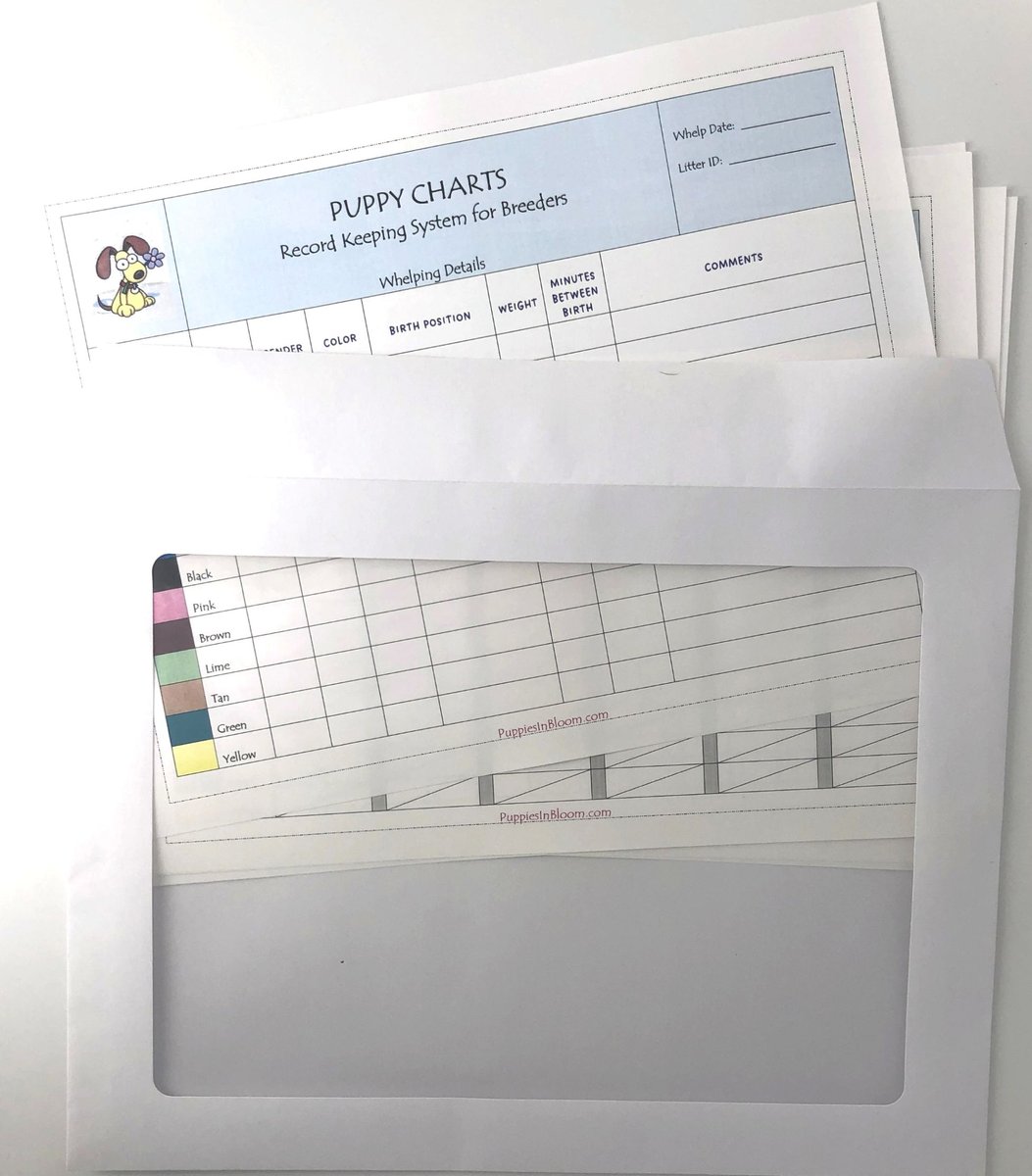 PUPPIES IN BLOOM Color Coordinated Breeder Record Keeping Charts ...