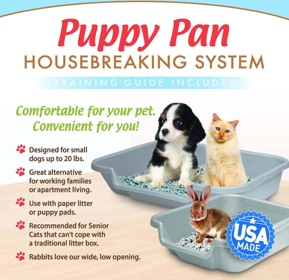 PUPPY PAN Dog, Cat & Small Animal Litter Pan, Gray, Large - Chewy.com