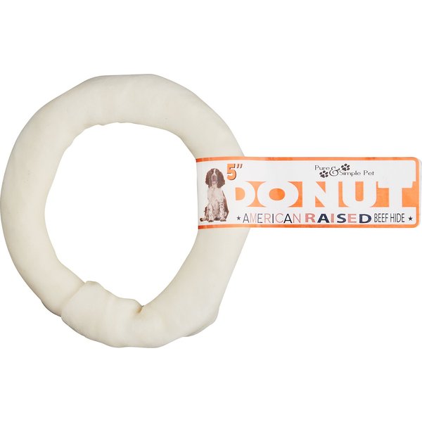 PURE & SIMPLE PET Flat Knotted Rawhide Bone Dog Treat, Small, 1 count ...
