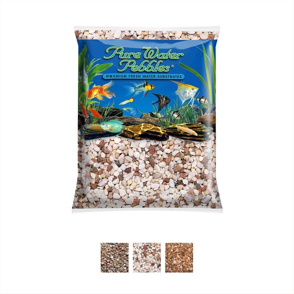 PURE WATER PEBBLES Natural Aquarium Gravel, Custom Blend, 5-lb bag ...