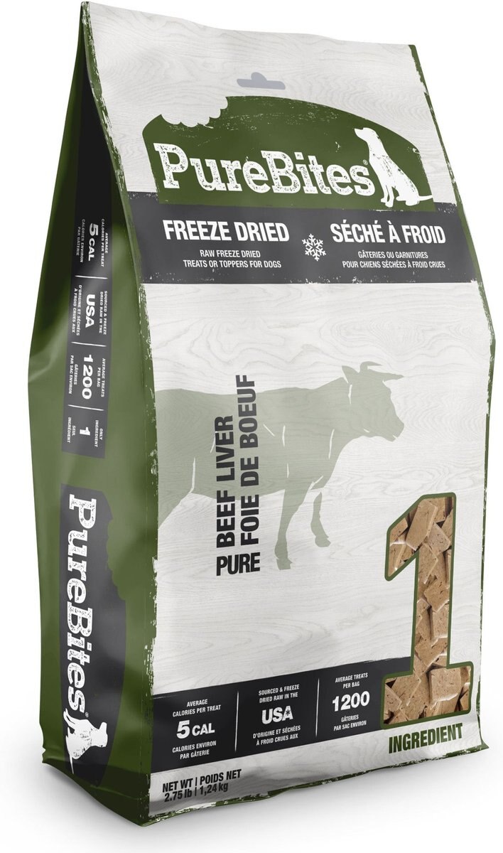 PUREBITES Beef Liver Freeze-Dried Raw Dog Treats, 2.75-lb bag - Chewy.com