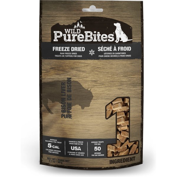PUREBITES Wild Bison Liver Mid Size Limited-Ingredient-Diet Adult ...