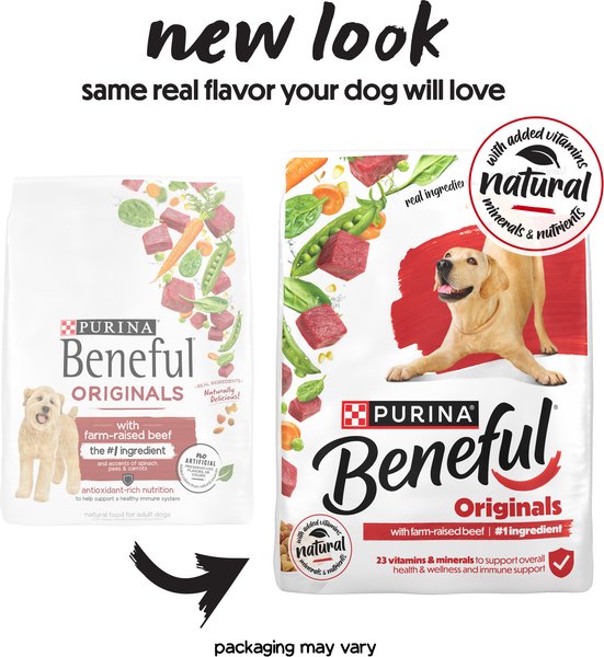 PURINA BENEFUL Originals with Farm-Raised Beef Real Meat Dog Food, 36 ...