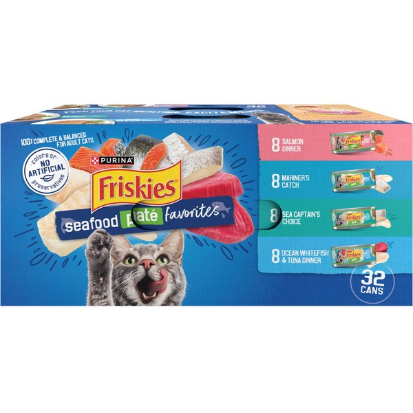 FANCY FEAST Classic Seafood Feast Variety Pack Canned Cat Food, 3-oz ...