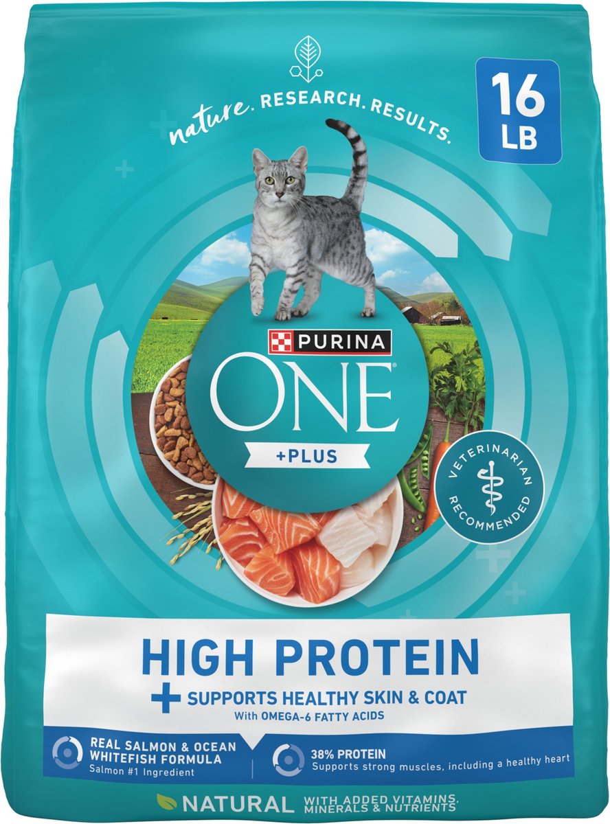 PURINA ONE Plus Skin & Coat Health Formula Natural Salmon & Ocean ...