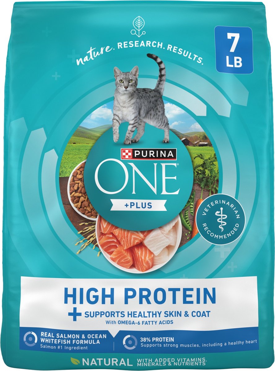 PURINA ONE Plus Skin & Coat Health Formula Natural Salmon & Ocean ...