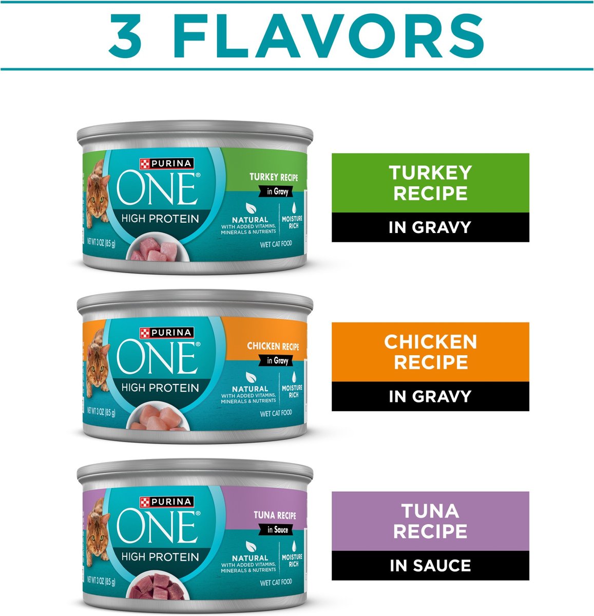 PURINA ONE True Instinct Turkey, Chicken & Tuna Variety Pack Canned Cat ...