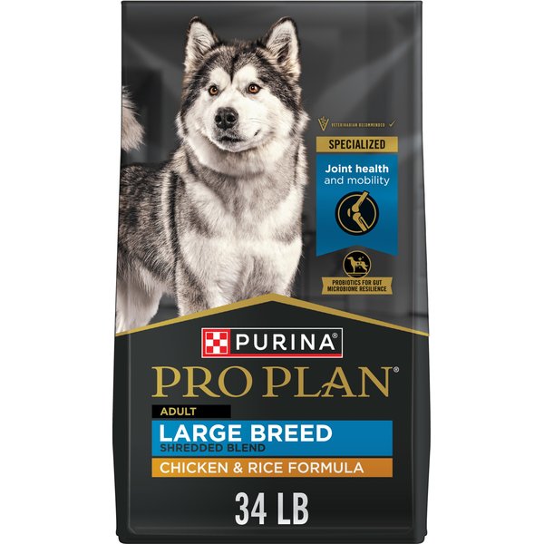 PURINA PRO PLAN Adult Large Breed Shredded Blend Chicken & Rice Formula ...