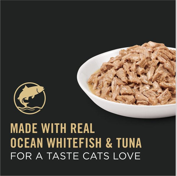 PURINA PRO PLAN Adult Ocean Whitefish & Tuna Entree in Sauce Canned Cat ...