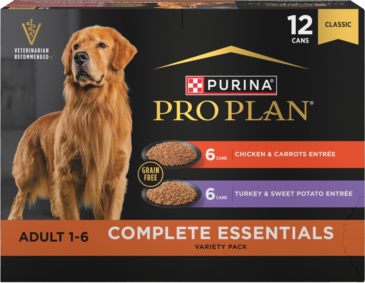 PURINA PRO PLAN Complete Essentials Variety Pack Grain-Free Canned Dog ...