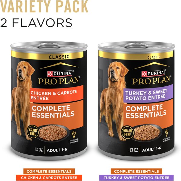 PURINA PRO PLAN Complete Essentials Variety Pack Grain-Free Canned Dog ...