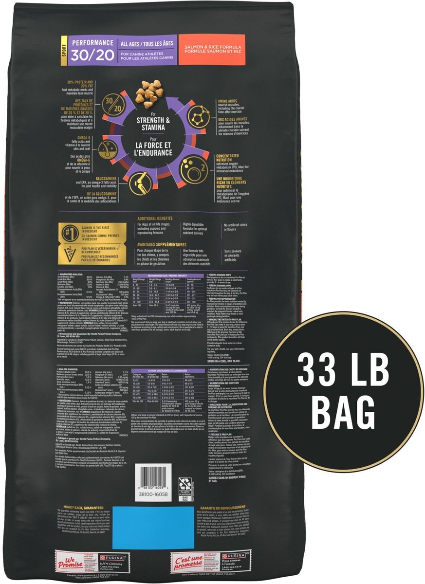 PURINA PRO PLAN Sport Performance All Life Stages High-Protein 30/20 ...