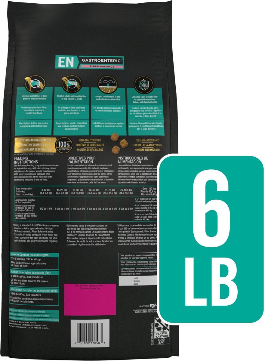 PURINA PRO PLAN VETERINARY DIETS EN Gastroenteric Fiber Balance Dry Dog ...