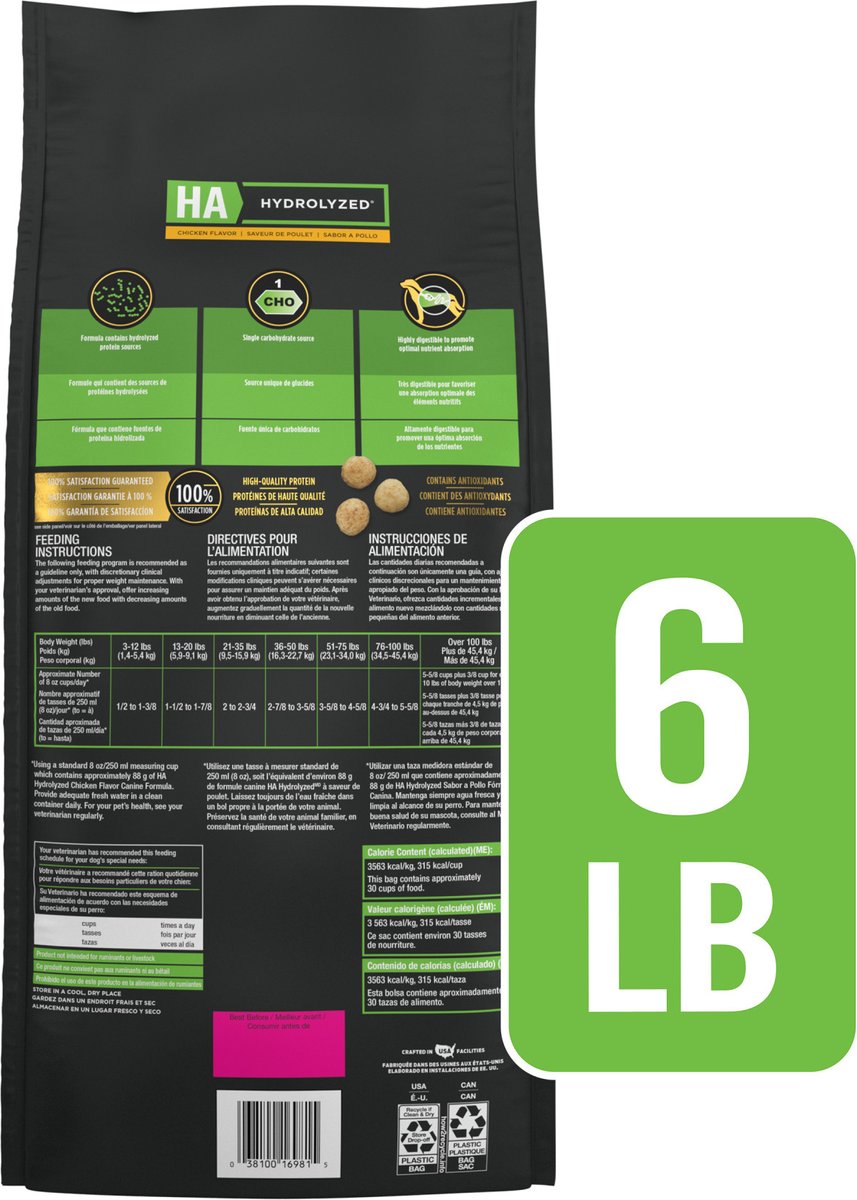 PURINA PRO PLAN VETERINARY DIETS HA Hydrolyzed Chicken Flavor Dry Dog ...