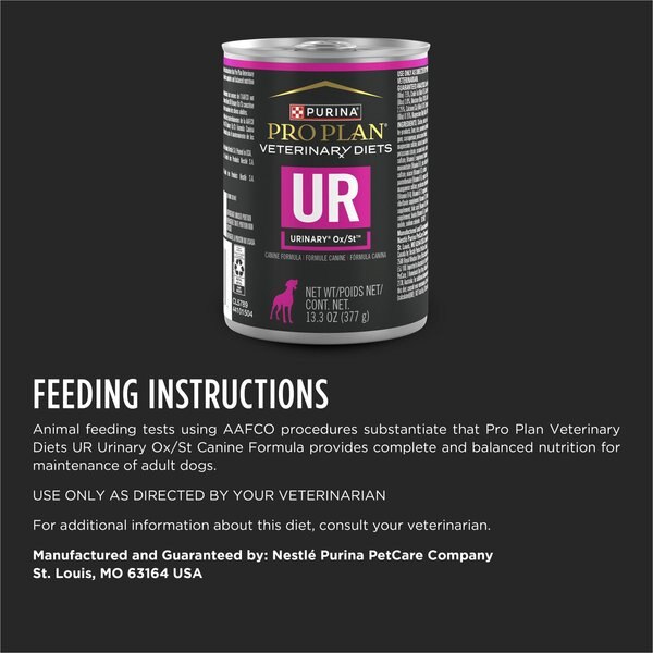 PURINA PRO PLAN VETERINARY DIETS UR Urinary Ox/St Wet Dog Food, 13.3-oz ...