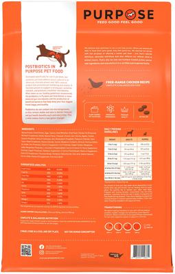 PURPOSE Free-Range Grain-Free Chicken Recipe with Postbiotics Dry Dog ...