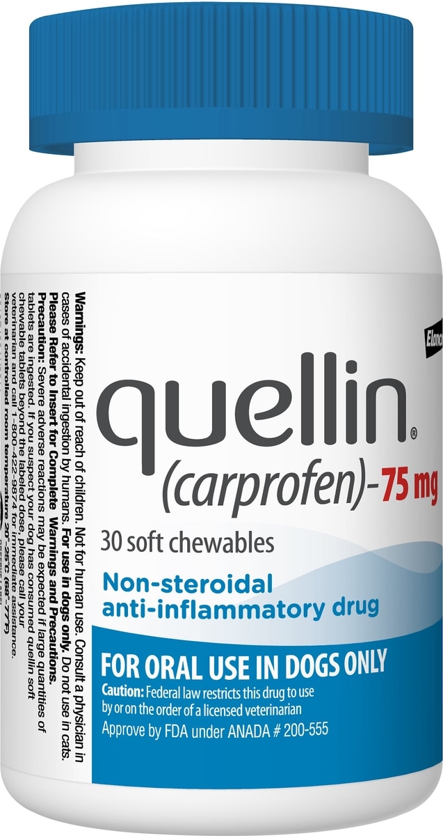 QUELLIN (Carprofen) Chew for Dogs, 75-mg, 30 soft chews - Easy Refills ...