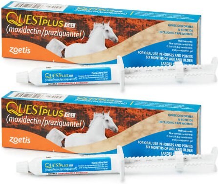 QUEST PLUS Gel Dewormer & Boticide for Horses & Ponies, 0.5-oz syringe ...