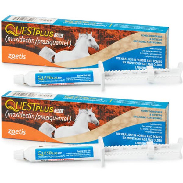 QUEST PLUS Gel Dewormer & Boticide for Horses & Ponies, 0.5-oz syringe ...